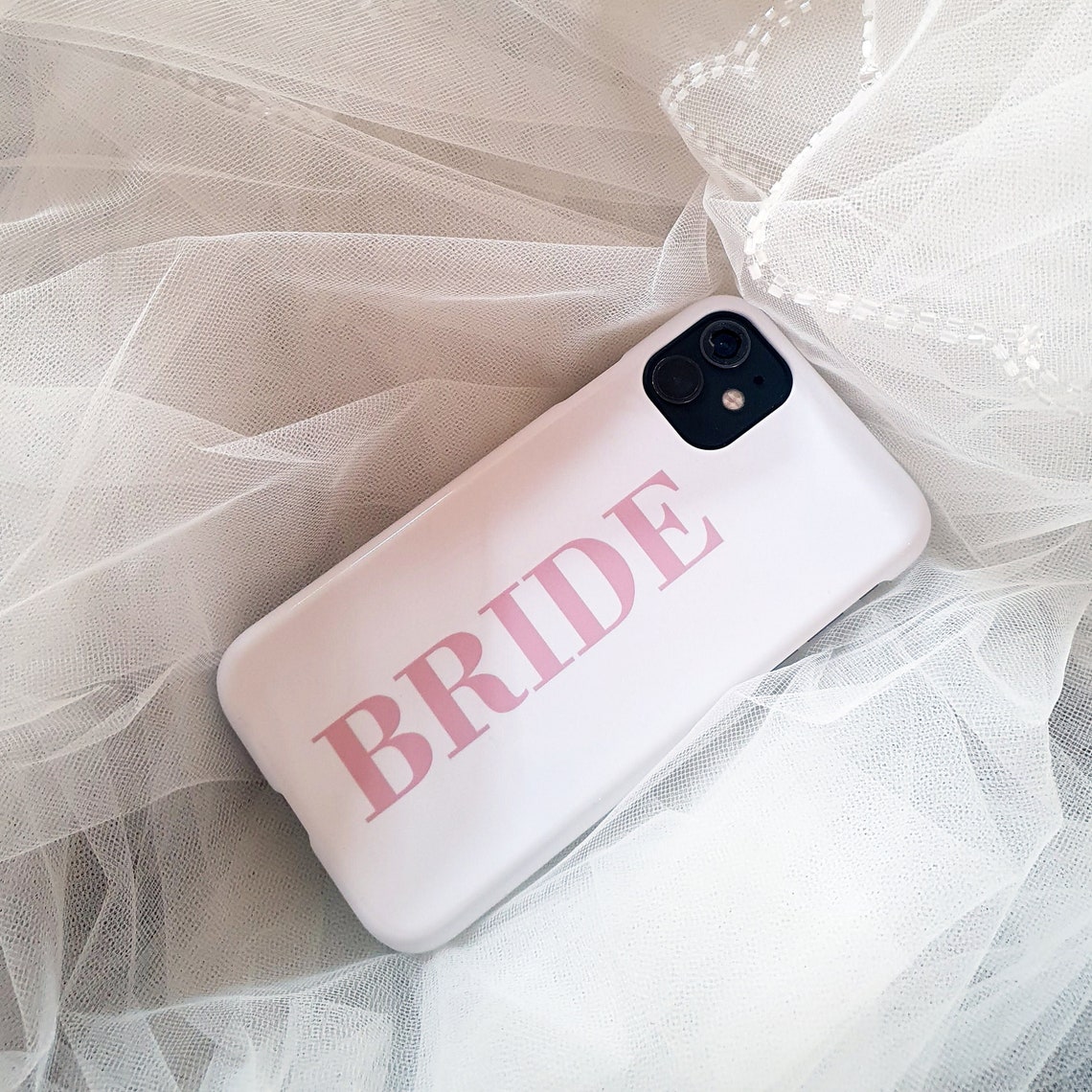 Bride White and Dusty Rose Phone Case - iPhone 13, iPhone 12 PRO Max ...