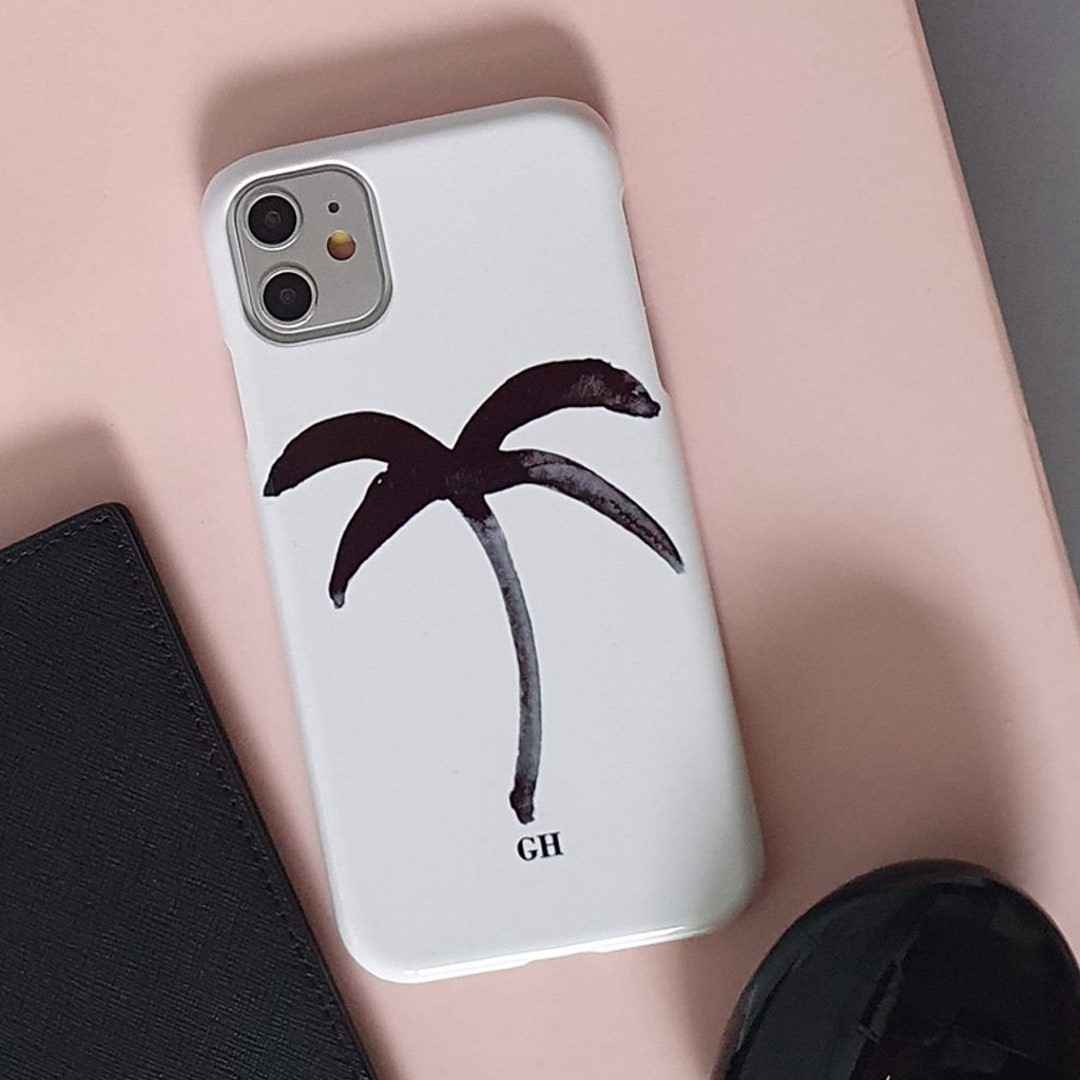 Alana Personalised Palm Tree Case - Vacay Style, Monochrome, iPhone 14, iPhone 16 PRO Case ...