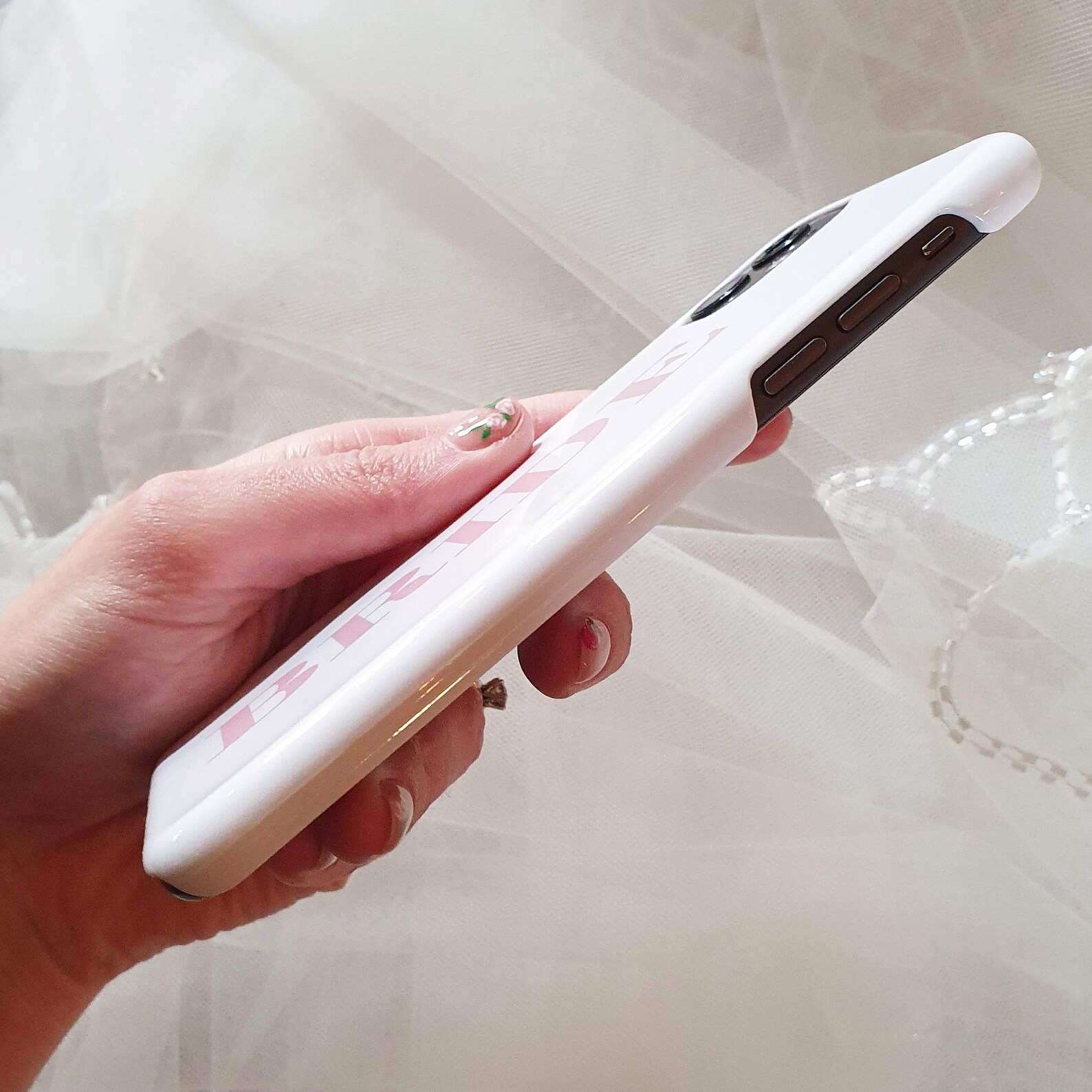 Bride White and Dusty Rose Phone Case - iPhone 13, iPhone 12 PRO Max ...