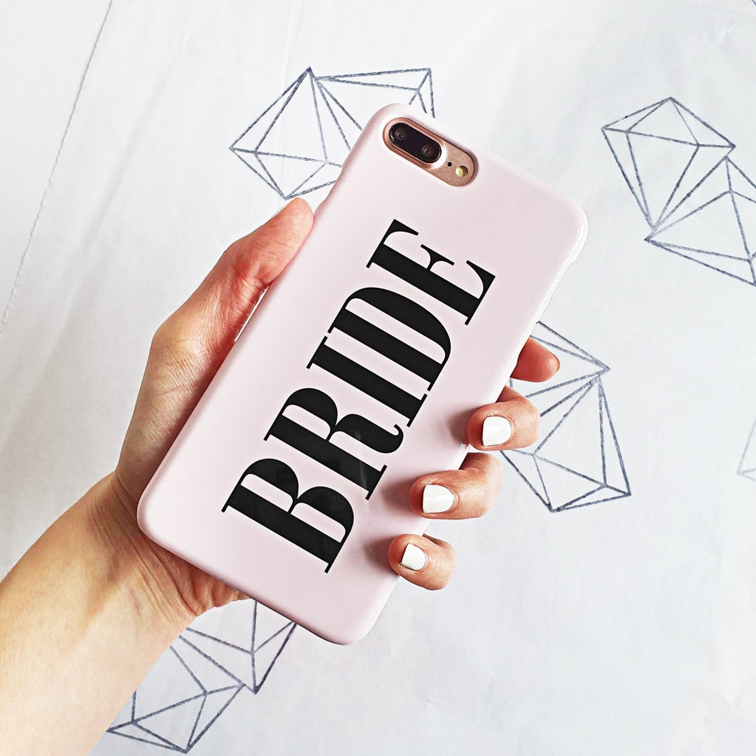 Dusty Pink Bridal Wedding Day Phone Case - Brides Phone Case, Bride to ...