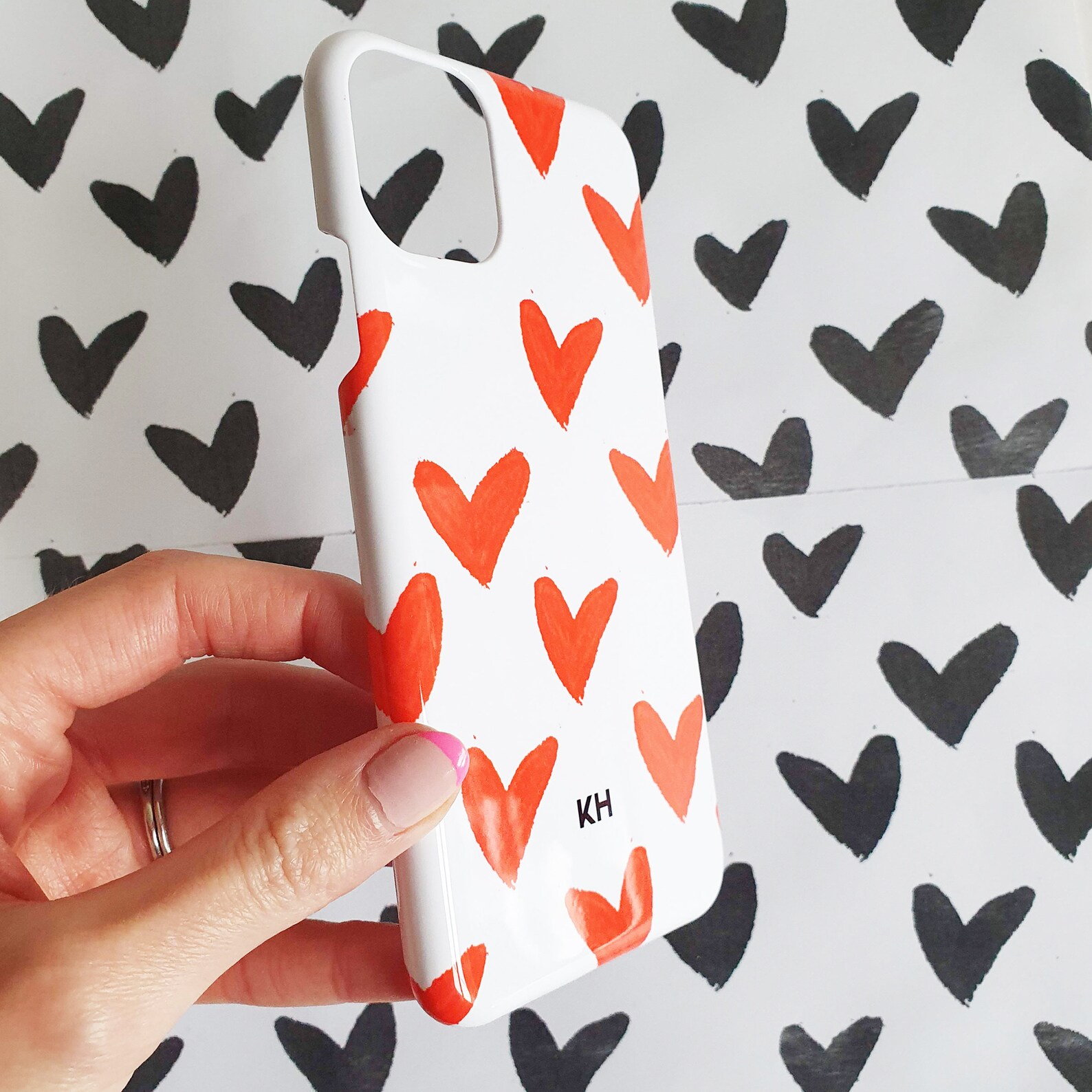 Red Hearts Personalised Phone Case Iphone 13 Pro Case - Etsy UK