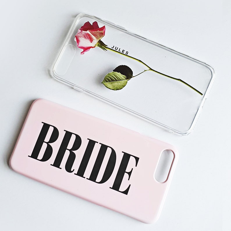 Dusty Pink Bridal Wedding day phone case Brides phone case | Etsy