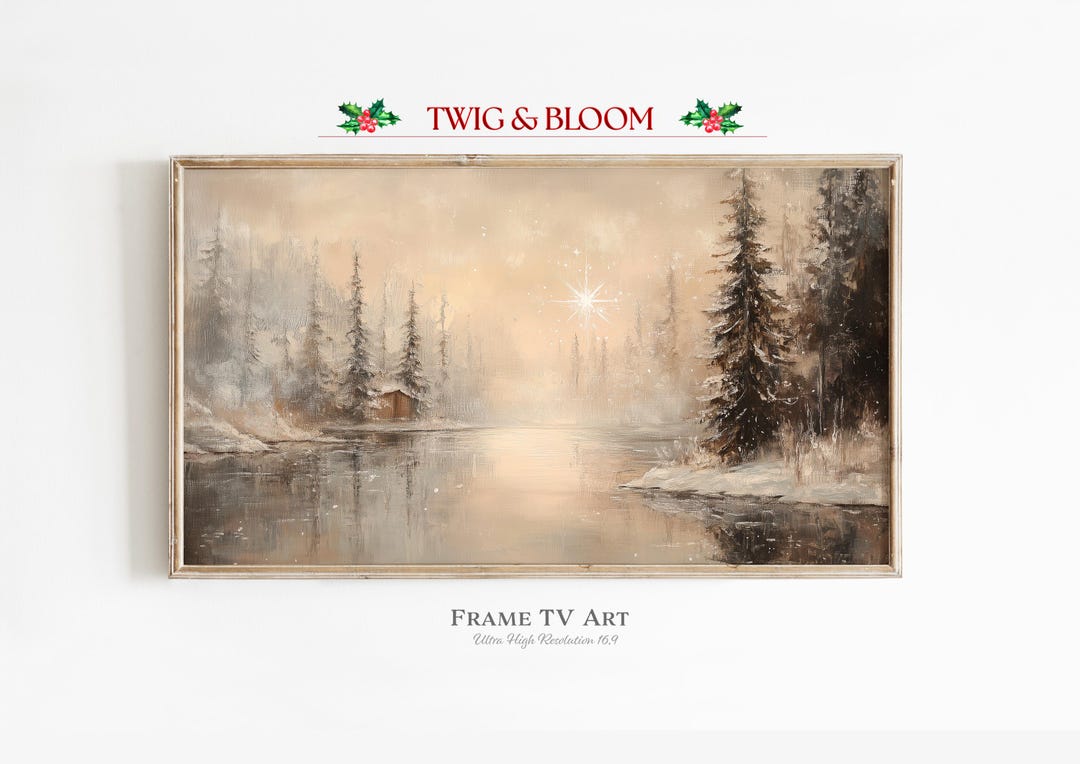 Christmas Nativity Star, TV Art, Smart TV Art, Winter Holiday Decor ...