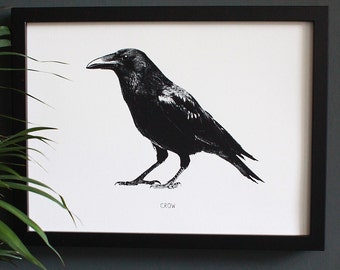 Crow art | Etsy