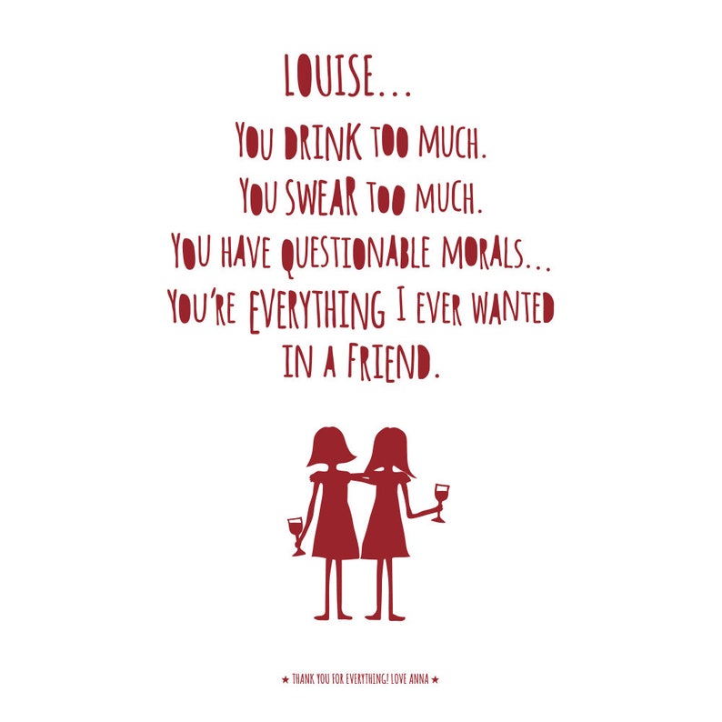 Personalised Best Friends Forever Print. BFF Gift. Gift for - Etsy