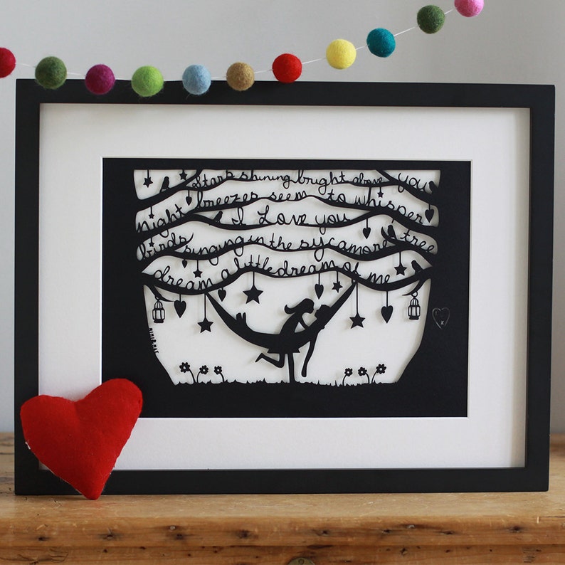Personalised Hammock Papercut. Stars Shining Bright Above - Etsy