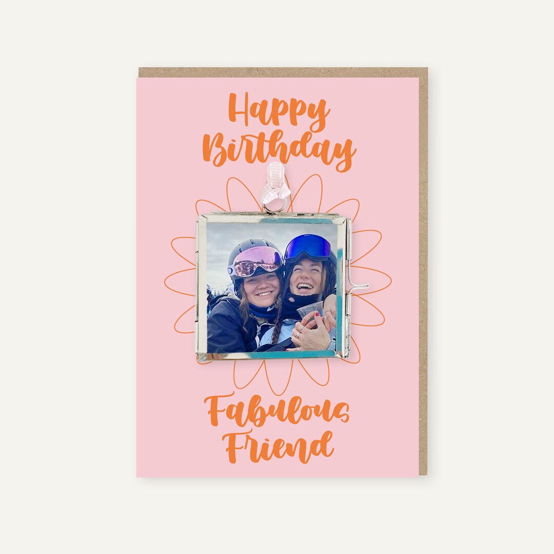 Personalised Fabulous Friend Birthday Card and Photo Frame Gift - Etsy