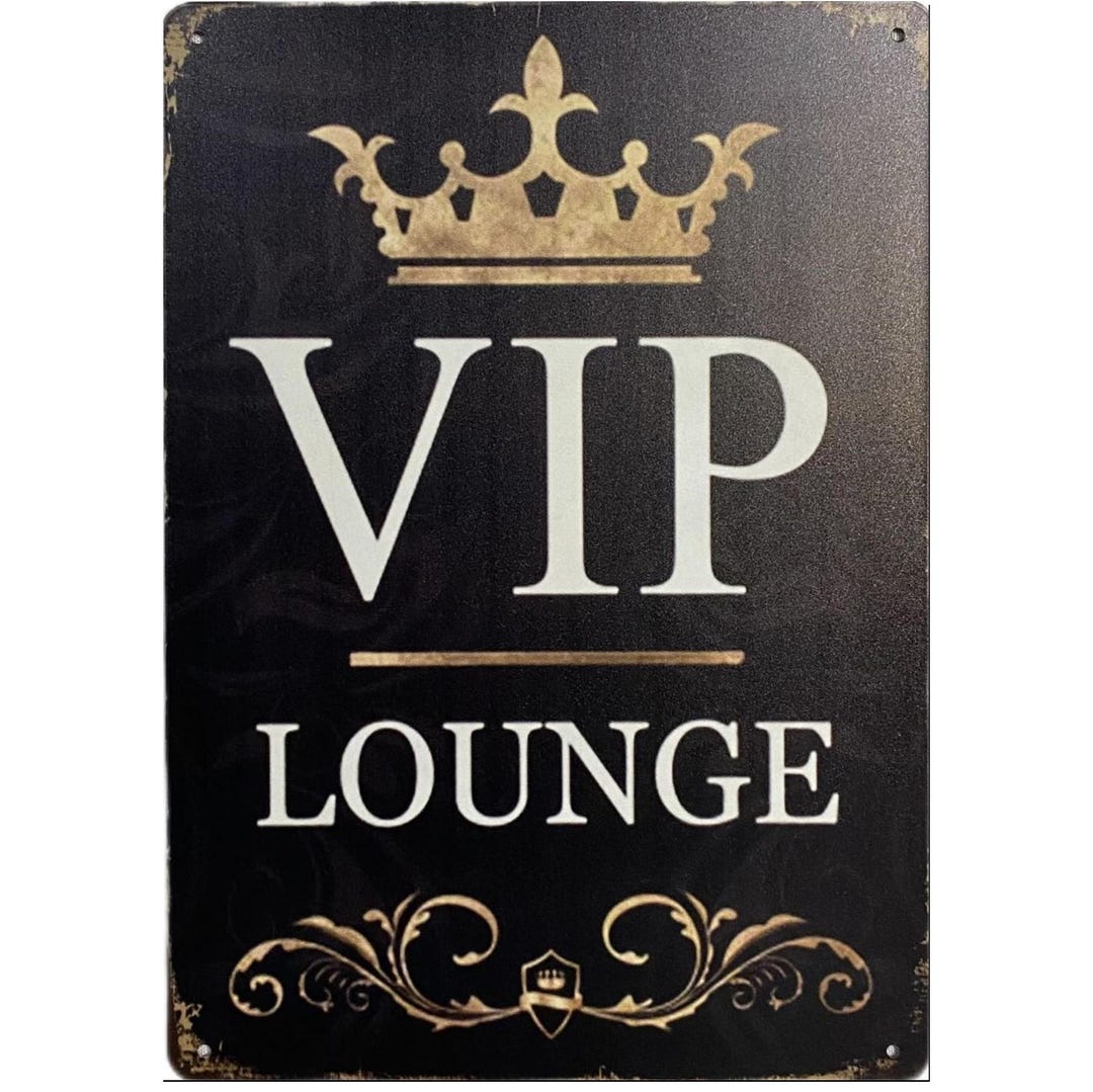 BOGO 50% Off, Lounge Bar Sign VIP Room Tin Sign, 8x12 Tin Sign Wall Art ...