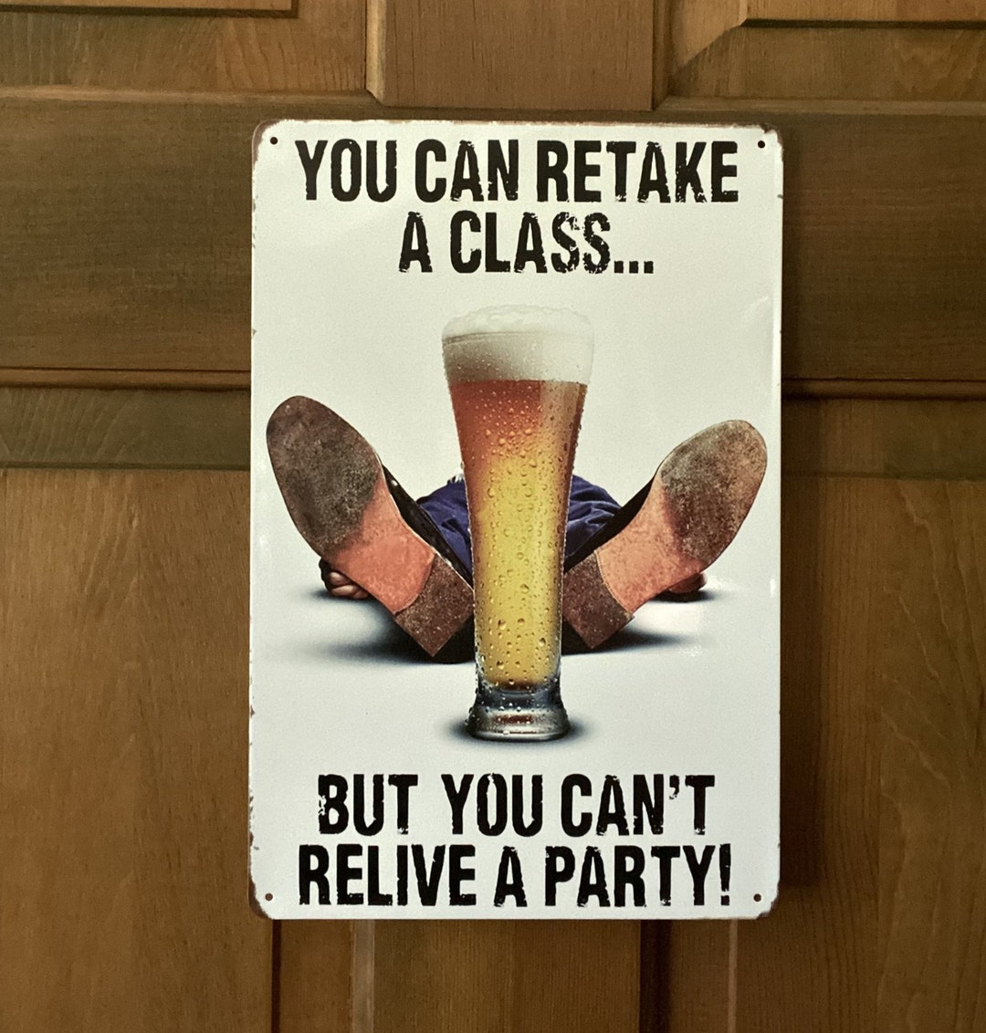 BOGO 50% Off, Funny Party Sign Wall Art Decor, 8x12 Tin Sign - Humorous ...