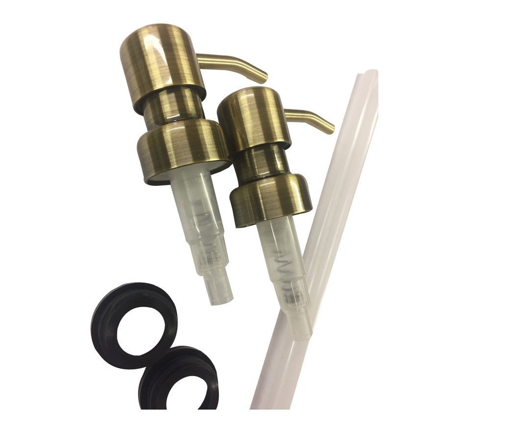 Brass Soap Pumps With Collar Rings - 2pk - Replacement Dispenser Pumps ...