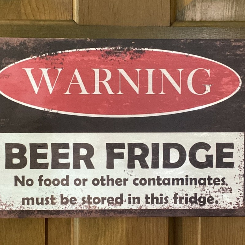 Warning Beer Fridge Sign - Etsy