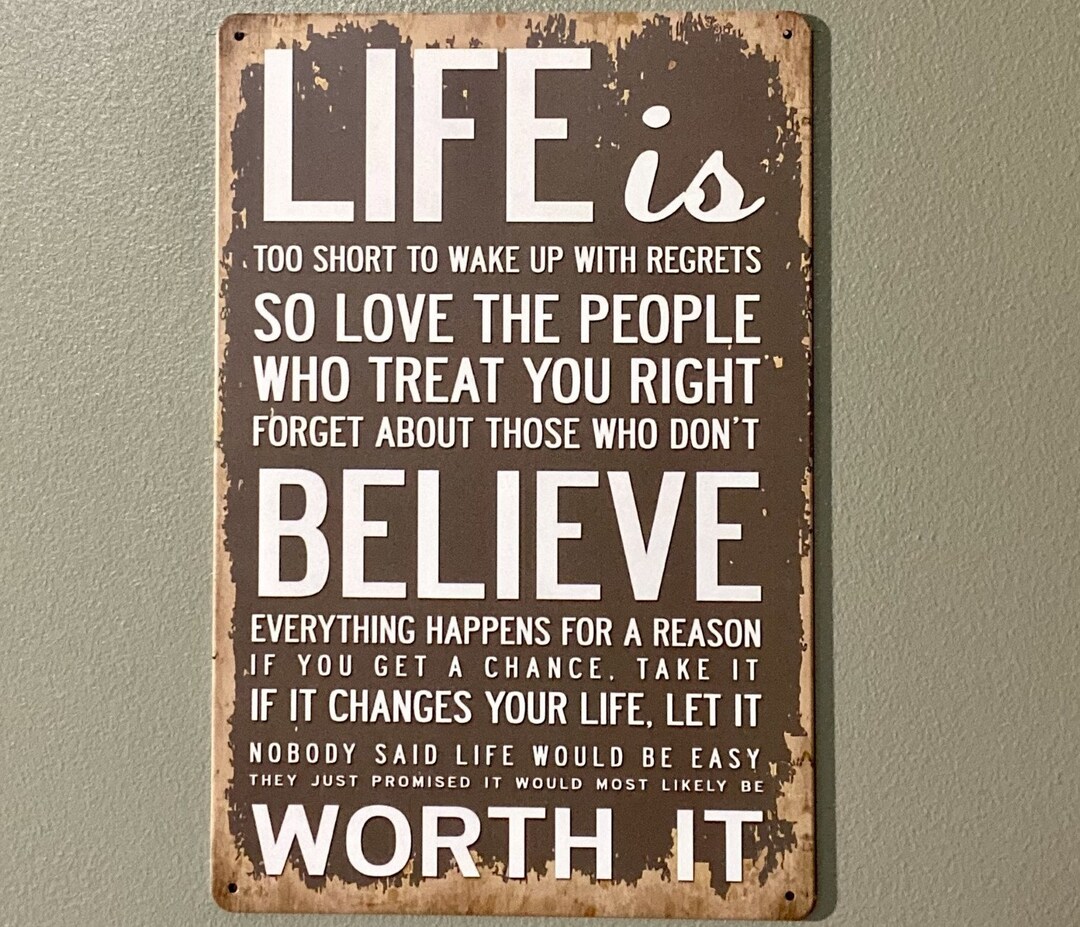 BOGO 50% off Retro Tin Signs, Life is Too Short Wall Art Decor, No ...