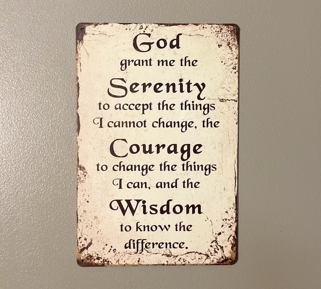 Serenity Courage Wisdom- BOGO 50% Off, Serenity Prayer Wall Art Decor ...