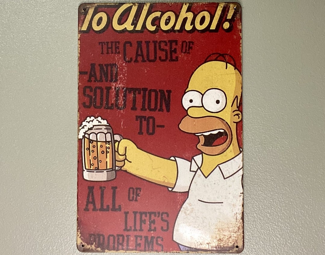 Homer Simpson Beer Mug "the Cause of and Solution to All of Life's ...