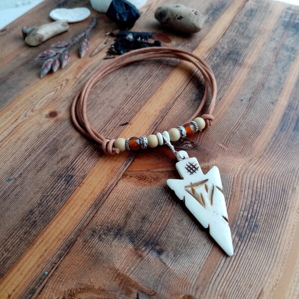 Tribal Bone Necklace - Etsy