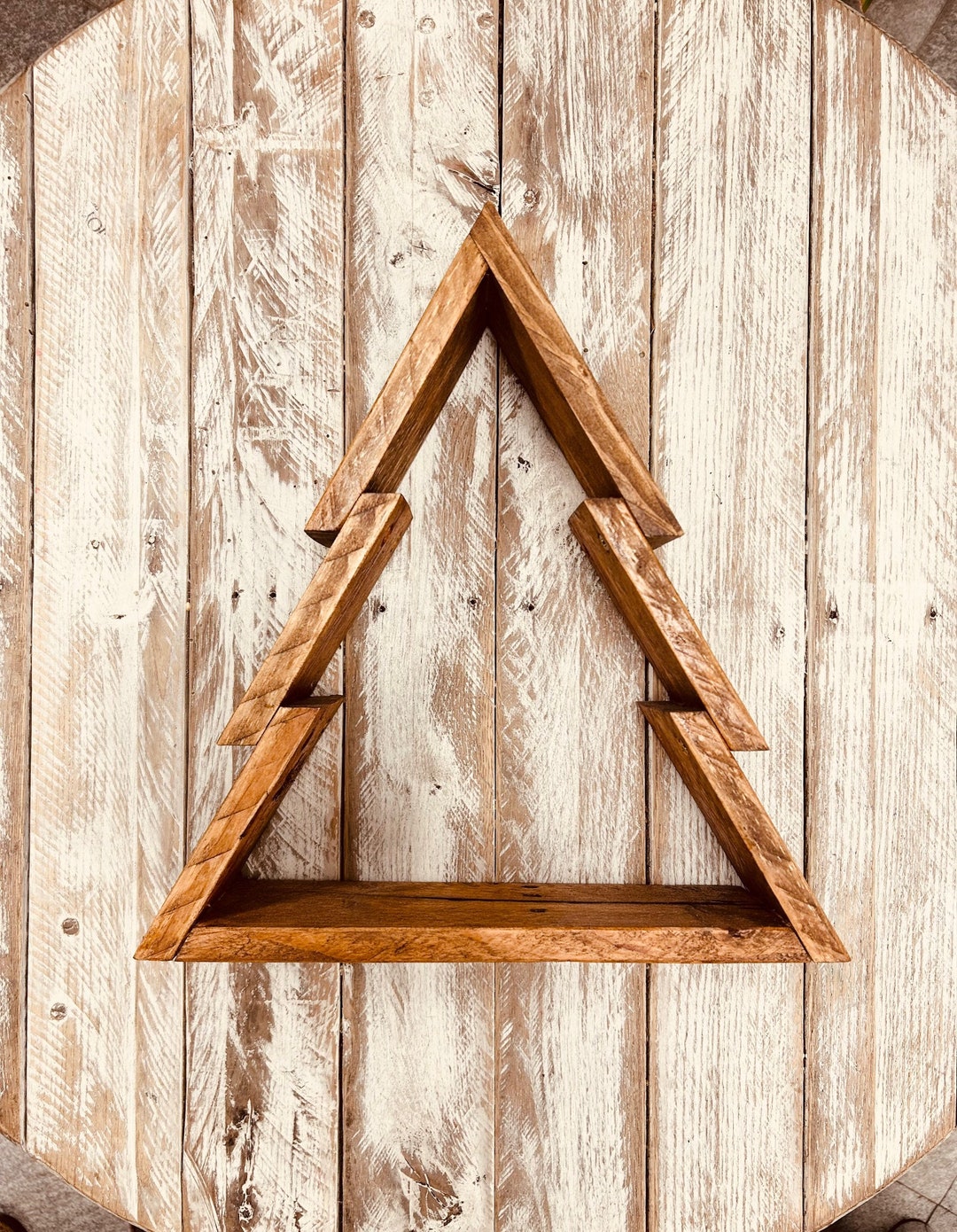 Reclaimed Wood Cobbled Christmas Tree: 14" Tabletop Tannenbaum - Etsy