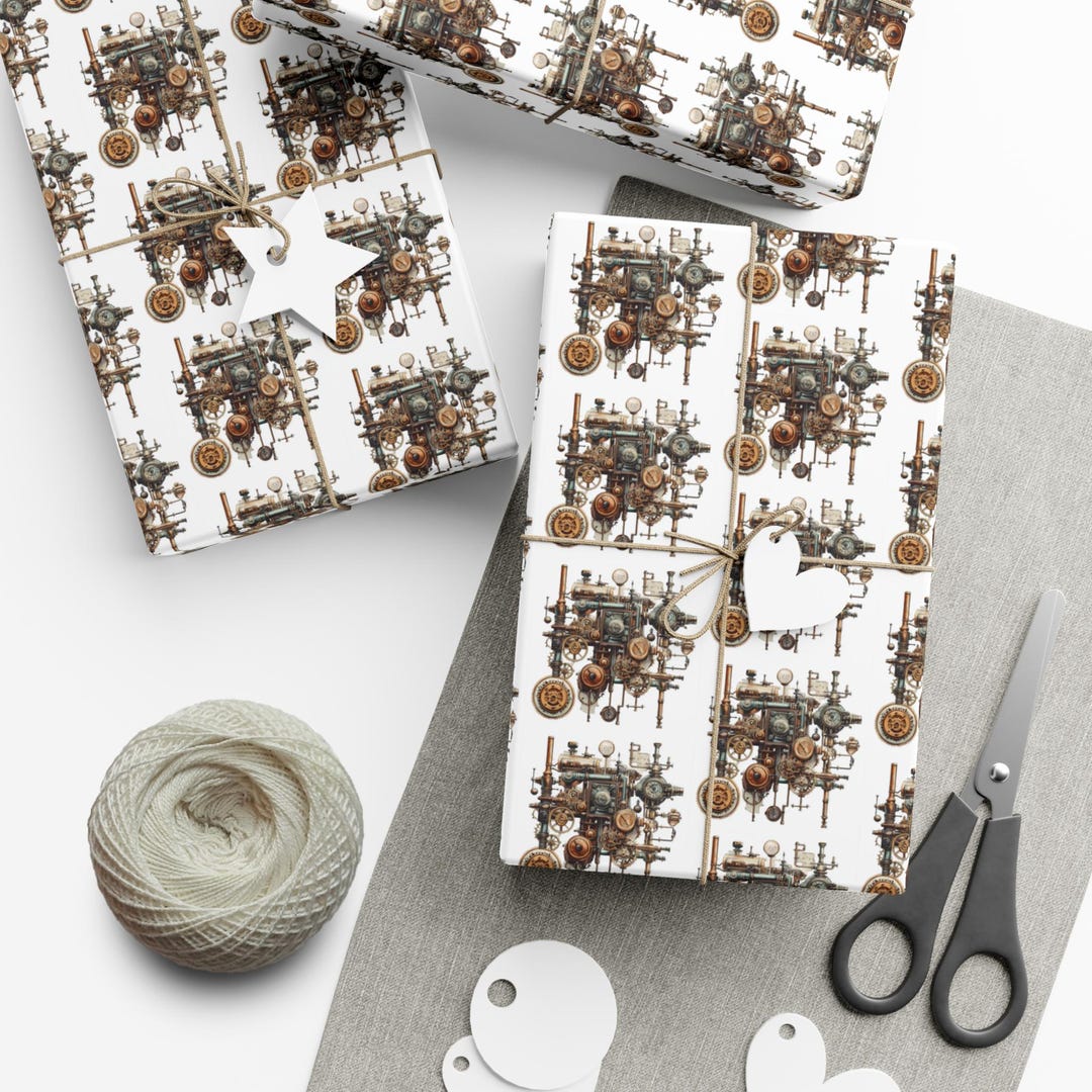 Steampunk Wrapping Paper, Steampunk Style Gift Wrap Papers, Vintage ...