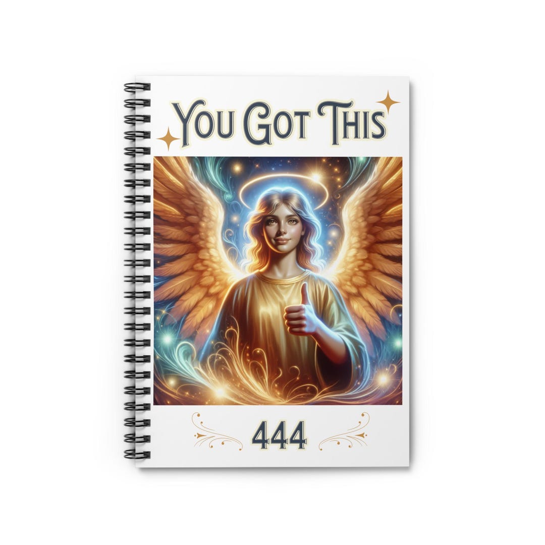 Angel Number 444 You Got This Spiral Notebook | Angel Notebook ...
