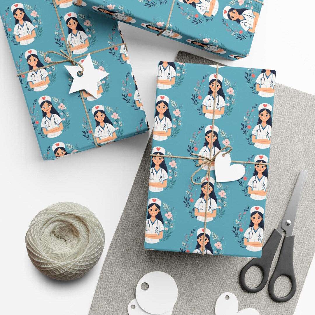 Wrapping Paper, Nurse's Day Gift Wrap for Nurses, Nursing School ...