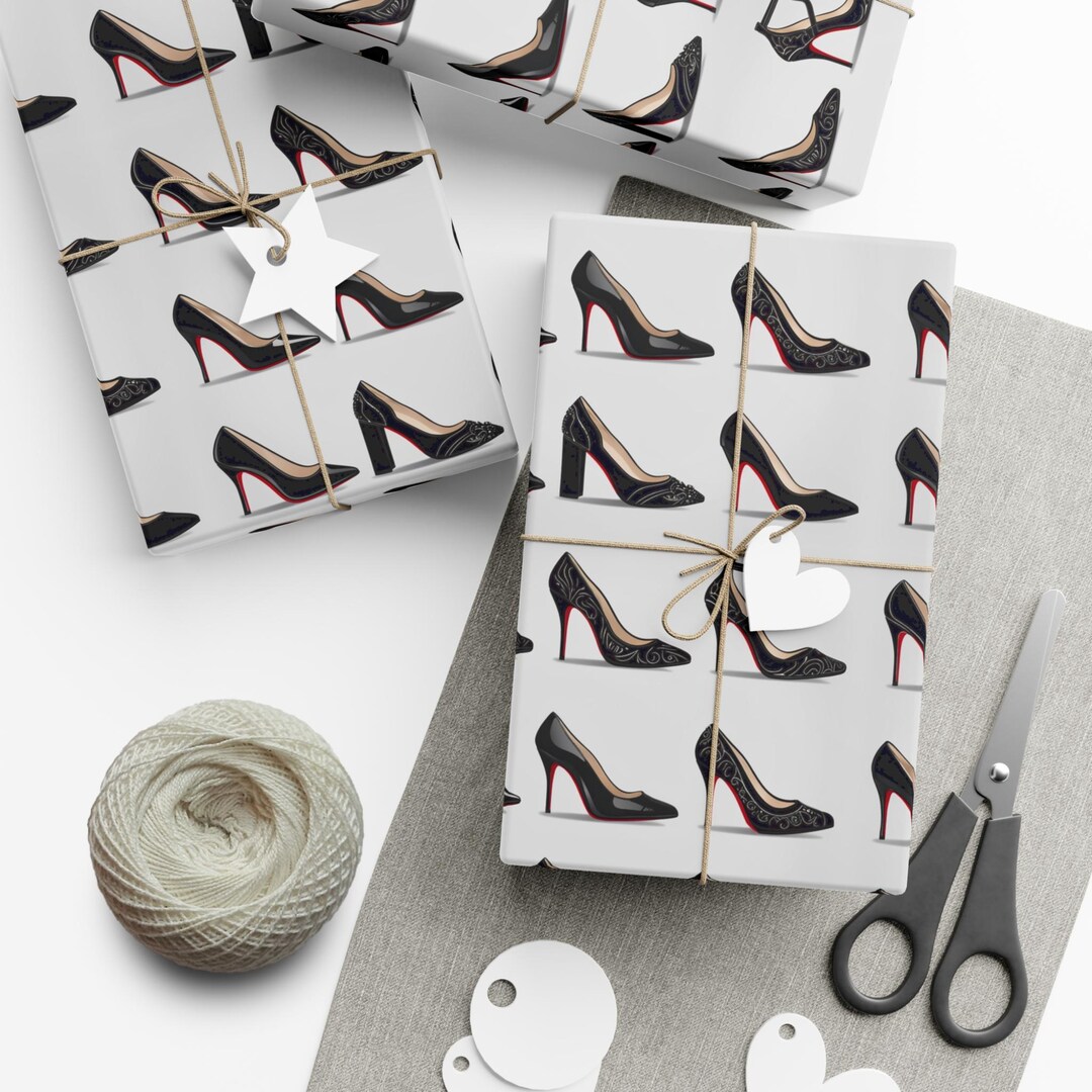 Women's Heels Stiletto Pumps Wrapping Paper, Birthday Gift Wrap, Gift ...