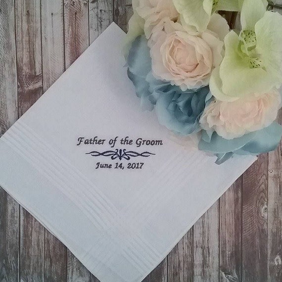 Wedding Hanky father of the bride gift wedding handkerchief | Etsy