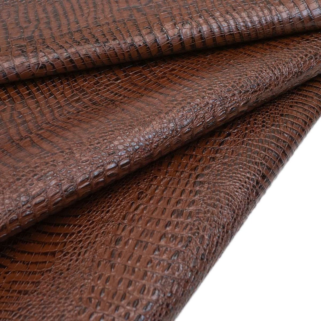 Alligator Embossed Leather | Cowhide Leather | Rough Cut by Square Foot ...