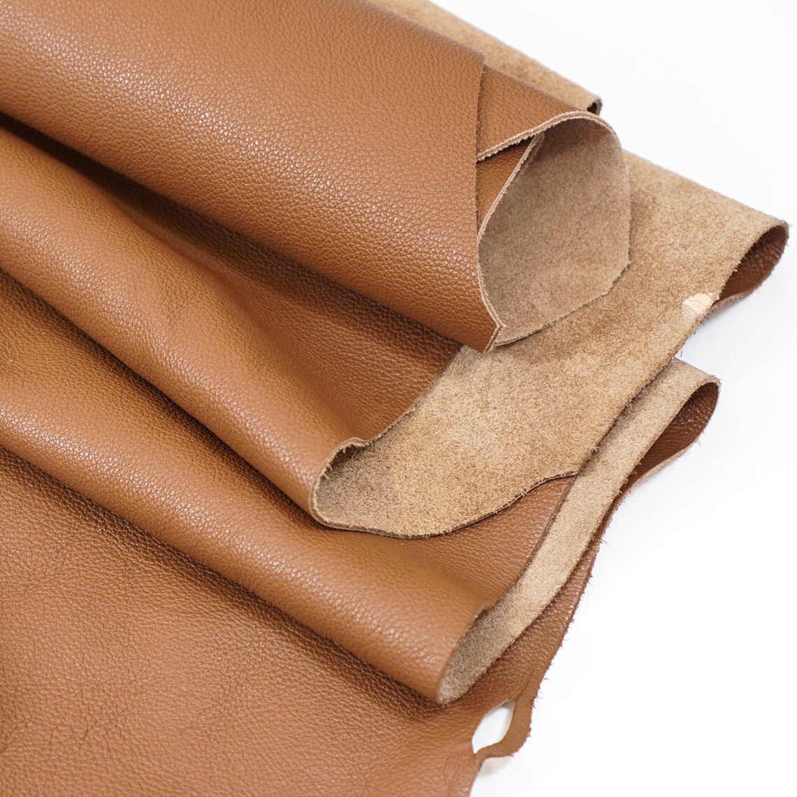 Earth Tone Mid-weight Cowhide Leather Rough Cut by Square | Etsy