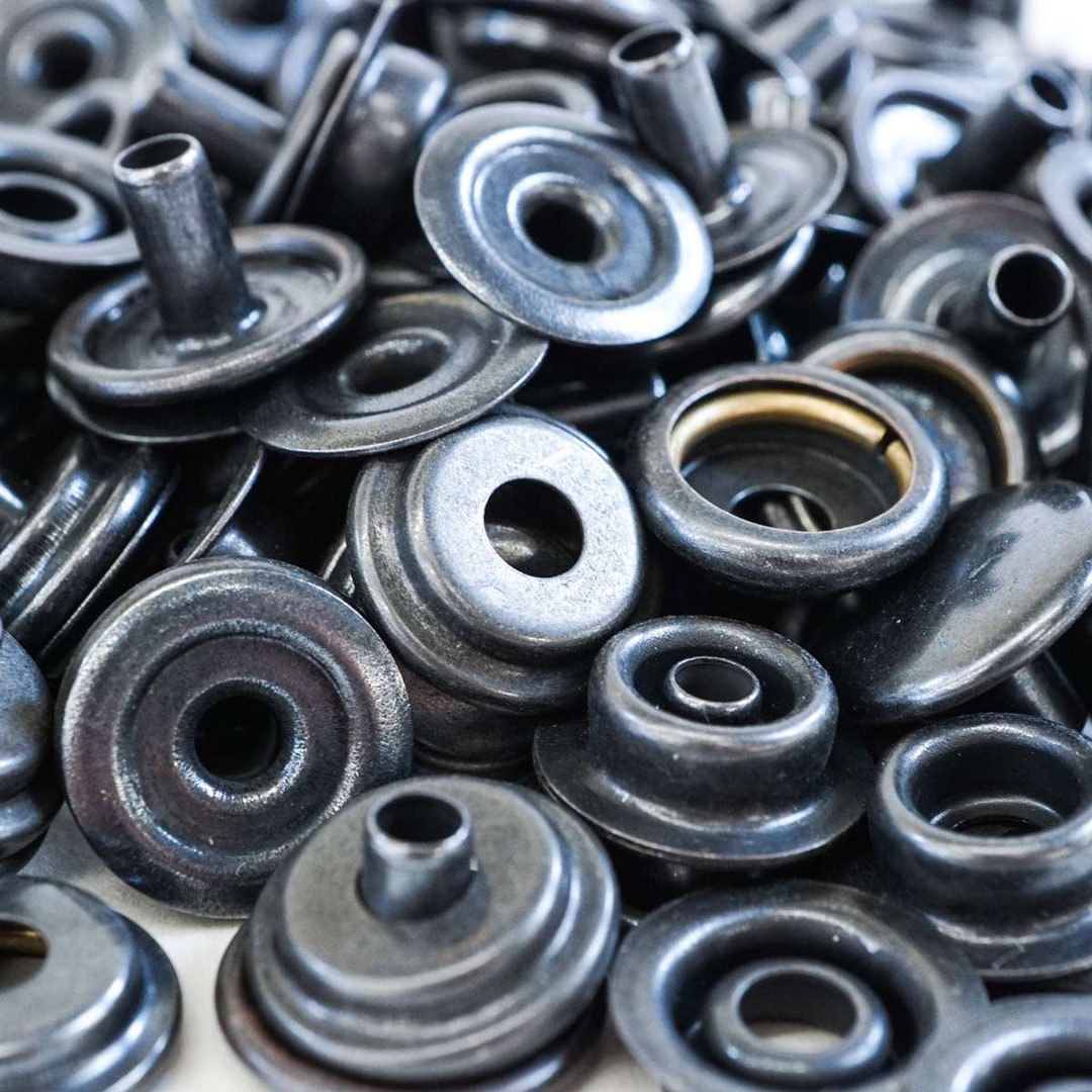 Line 20 Short Post Snaps | 10 and 100 Pack | 1/2" Cap, 1/8" Post | Leather, Canvas, and Fabric ...