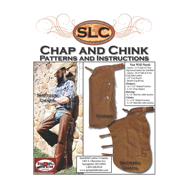 Chap & Chink 3pk Pattern | Physical Pattern With Instructions - Etsy