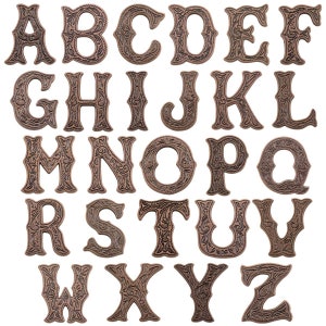 Alphabet Letter Concho | 3/4" Shiny Silver | A-Z Letters - Etsy