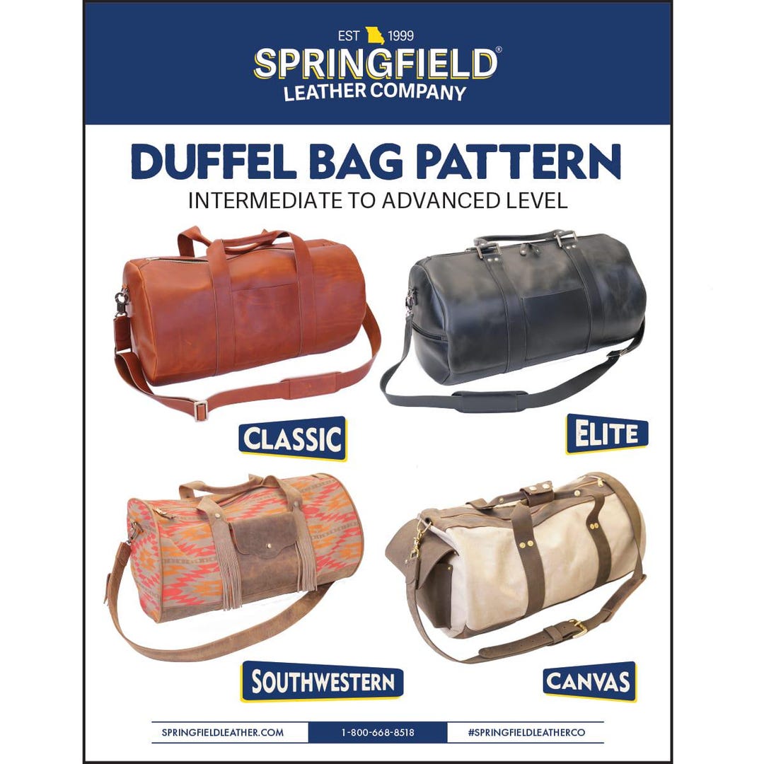 Leather Duffle Bag Pattern Pack | 4 Style Variations (digital Pattern ...