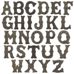 Alphabet Letter Concho | 3/4" Shiny Silver | A-Z Letters - Etsy