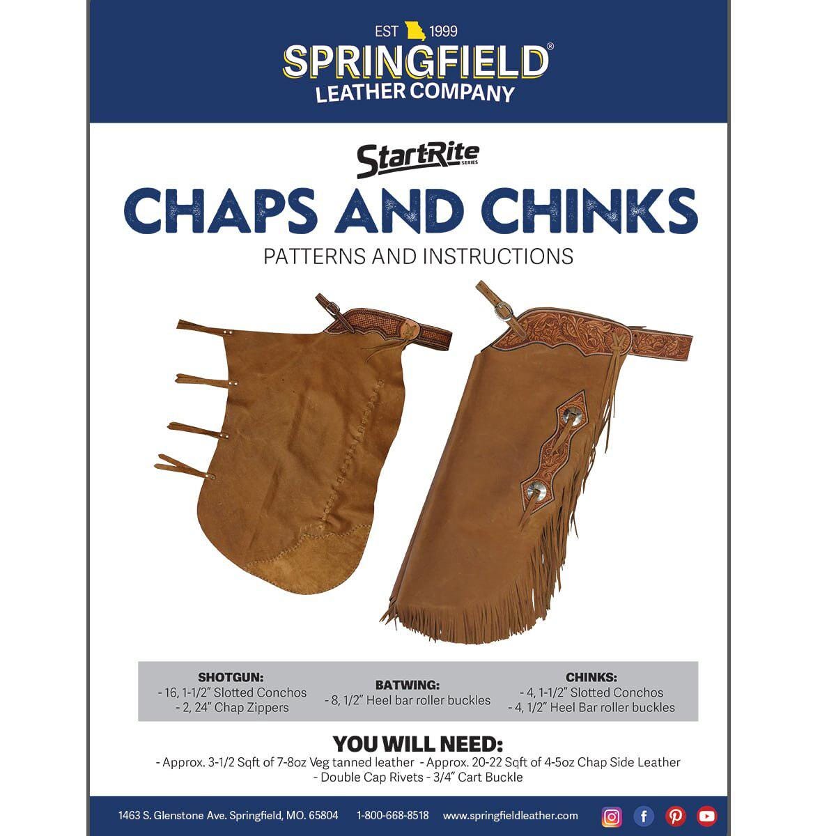 Digital Patterns | Chap & Chink Pattern | Leather Sewing Pattern - Etsy