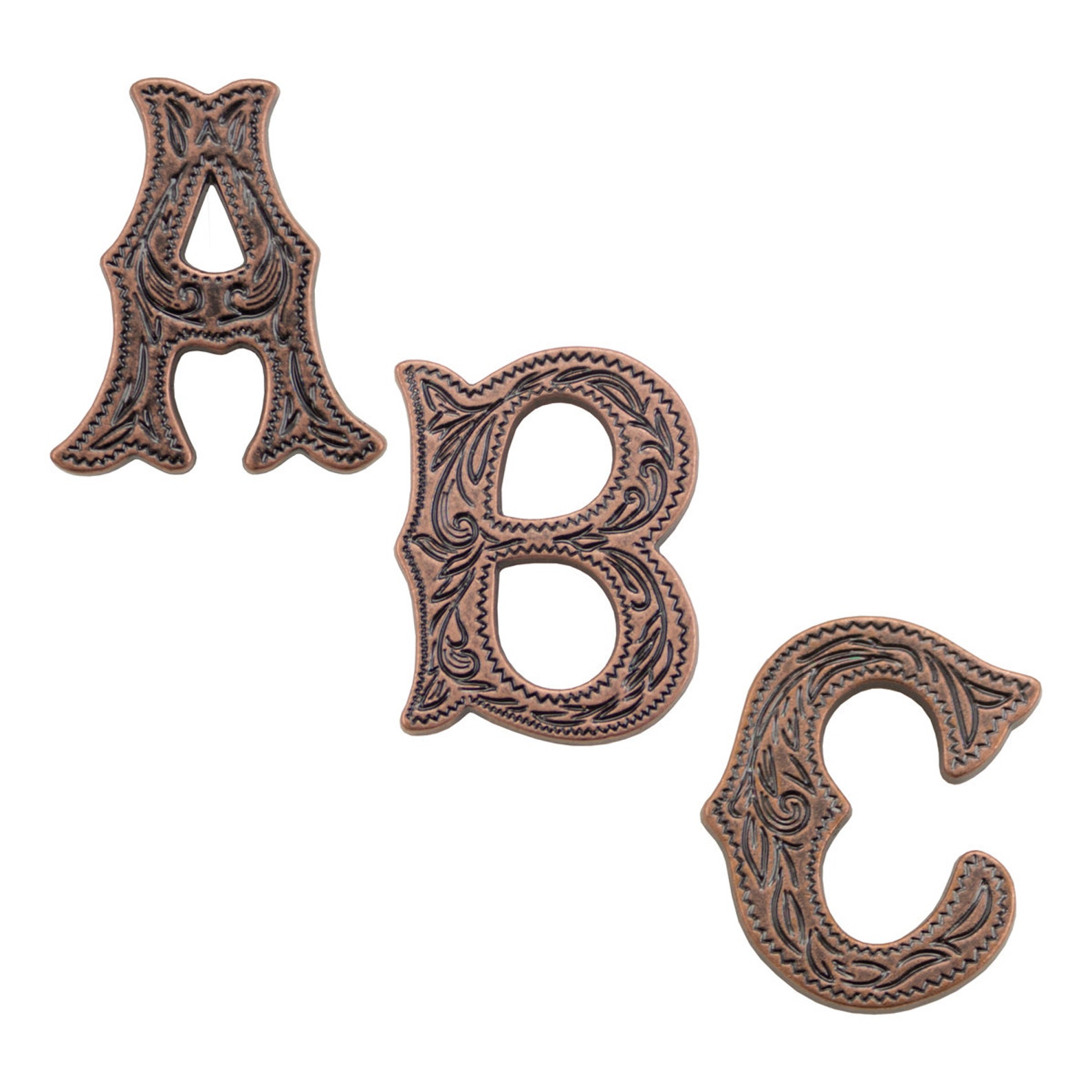 Alphabet Letter Concho | 3/4" Shiny Silver | A-Z Letters - Etsy