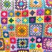 Crochet Patchwork Afghan, Coloured Blanket, Kaleidoscope Granny Squares ...