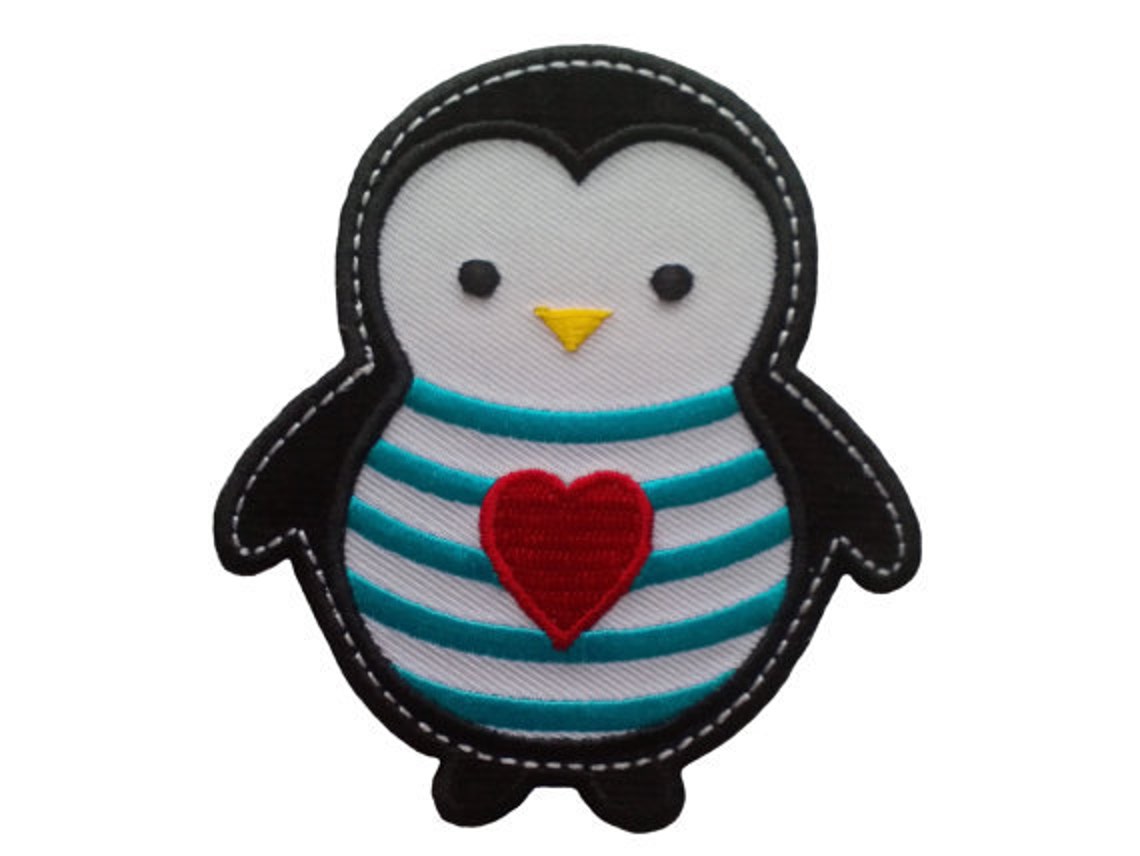 Iron on Patch/ Penguin Applique Penguin Patch Embroidered - Etsy Canada