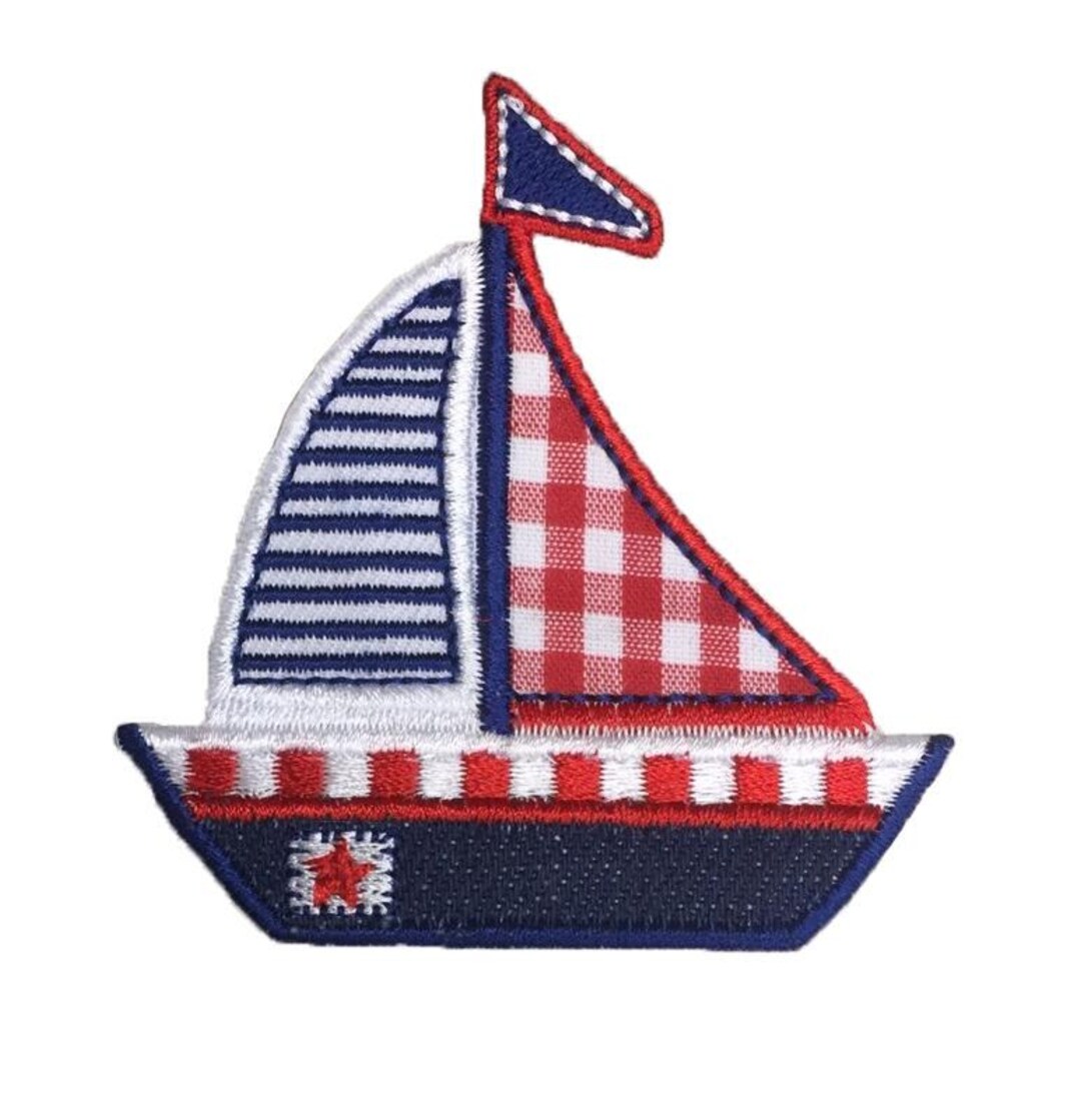 Sailing Boat Iron on Applique Patch - Etsy