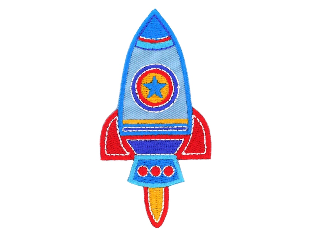 Rocket Iron on Applique Patch - Etsy