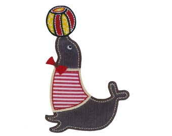 Seal Iron-on Patch, Arctic Animal Badge, Sea Lion Decorative Patch ...