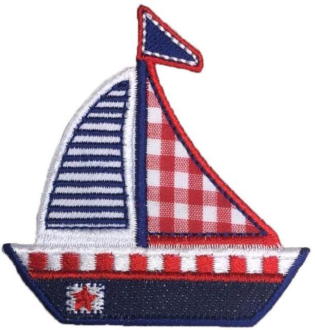 Sailing Boat Iron on Applique Patch - Etsy