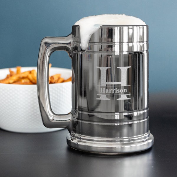 Metal Beer Mug Engraved - Etsy
