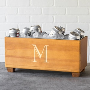 BEER TROUGH, Awesome Gift for Men, Personalized Wood Beer Chiller ...