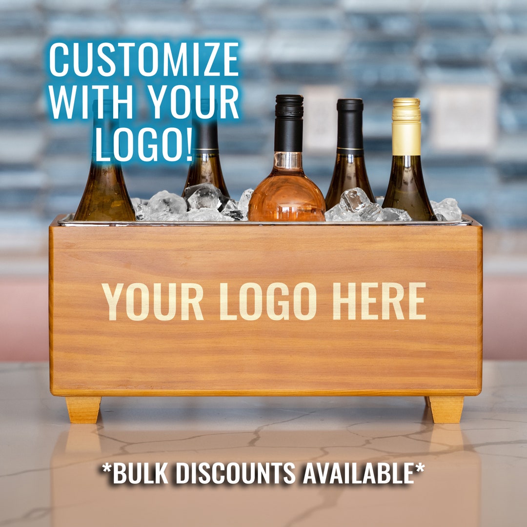 Corporate Gifts, Custom Company Logo Gift, Engraved Wood Wine Trough ...