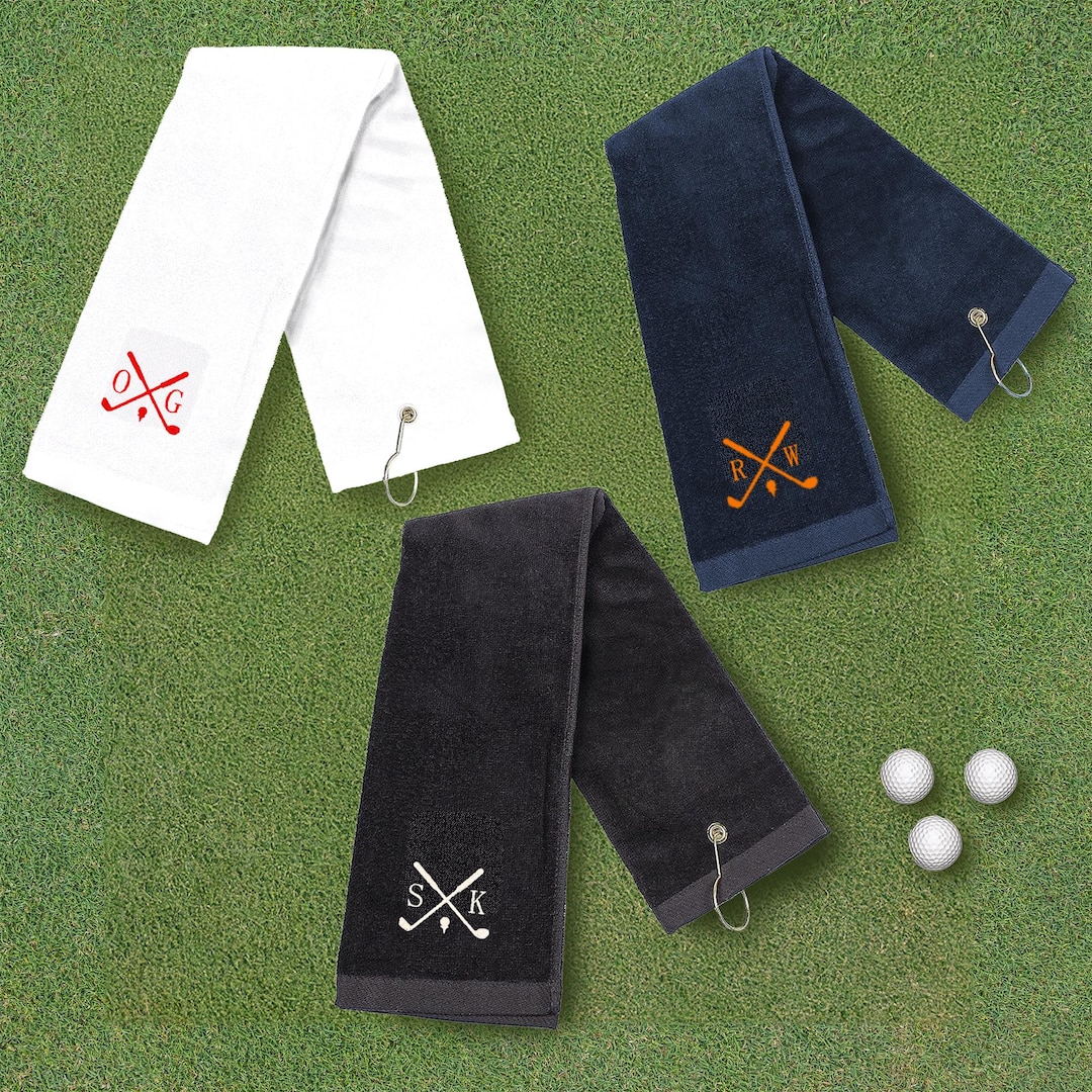 Personalized Golf Towel With Clip, Custom Golf Towels, Cheap Golf Gift ...