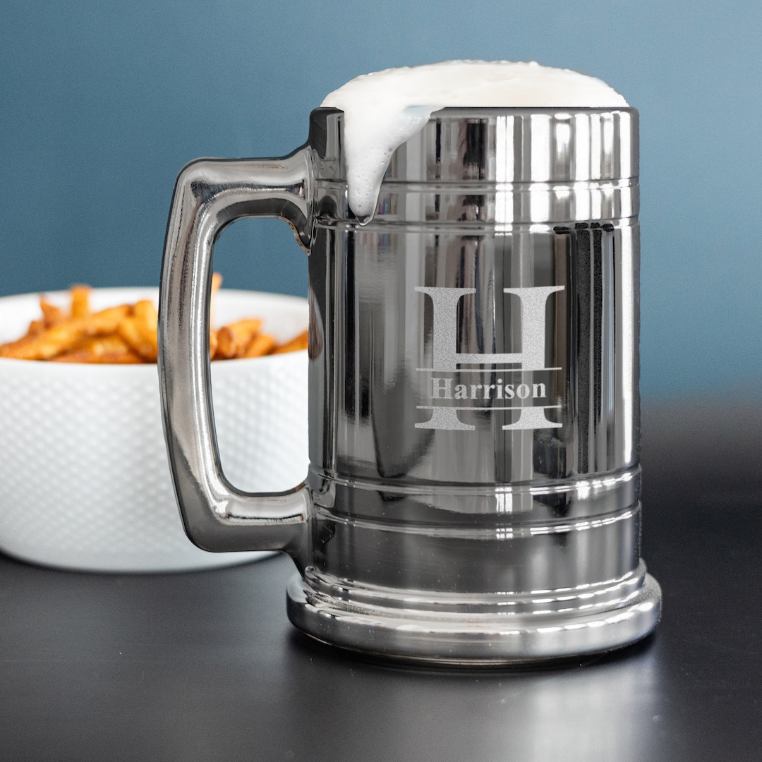 Personalized Gunmetal Beer Mug, Custom Beer Mugs for Best Man ...