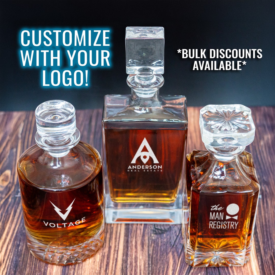 Custom Logo Glass Decanter, Corporate Logo Gift, Business Gifts, Gifts ...