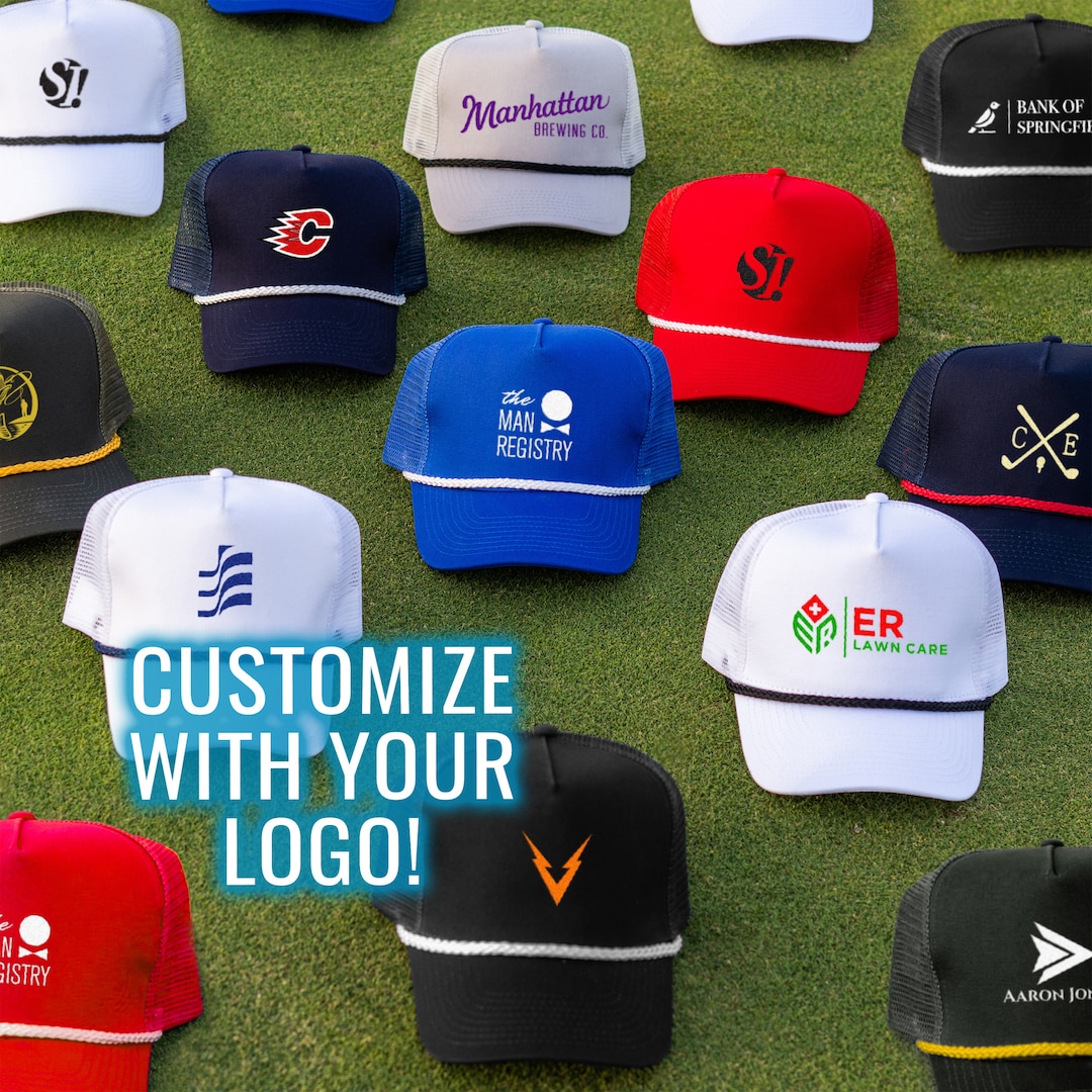 Custom Logo Hats, Bulk Personalized Hats, Embroidered Business Logo Hat ...