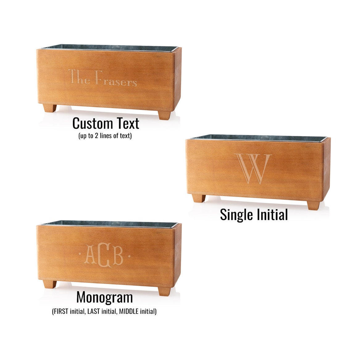 Personalized Wooden Wine Trough Engraved Beverage Cooler - Etsy