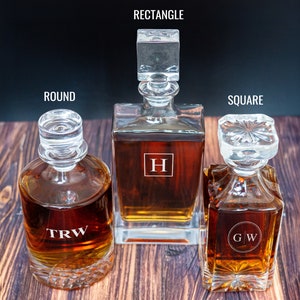 Custom Barware for Him, Gift for Men, Engraved Whiskey Decanter, Dad ...