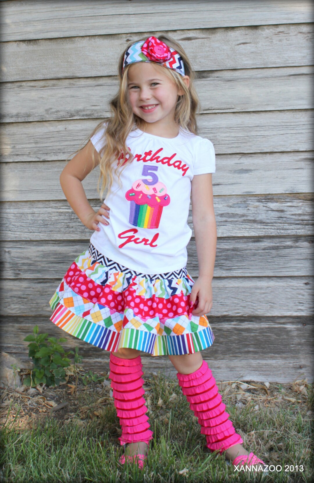 Cupcake Birthday Girl Age Outfit - Etsy